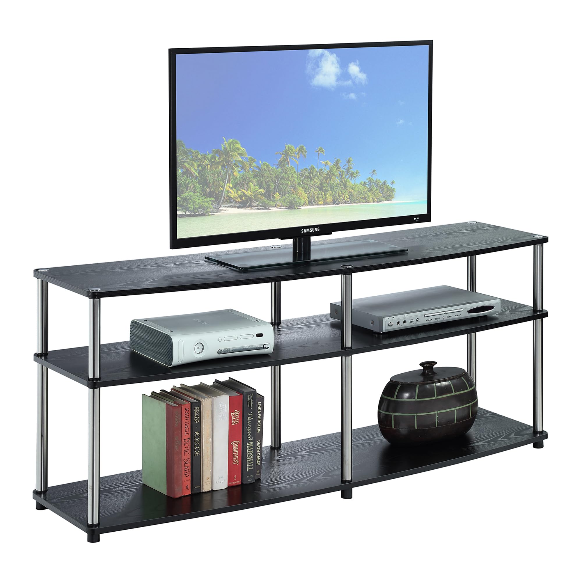 Convenience Concepts Designs2Go 3 Tier 60" TV Stand, Black