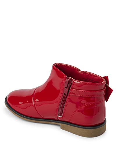 Gymboree, and Toddler Girls Faux Leather Booties,BIG RED,2