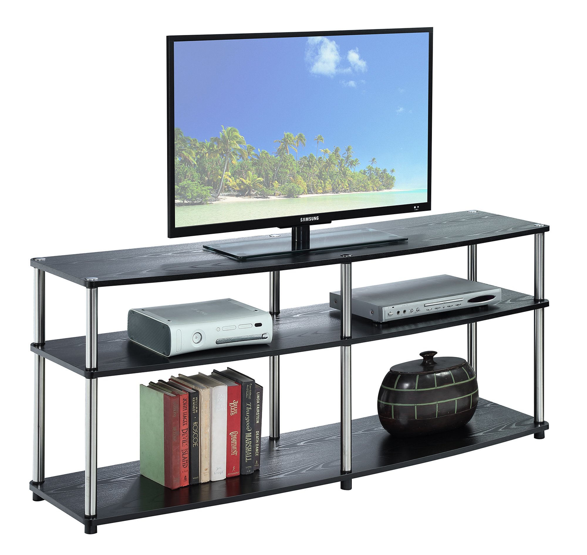 Convenience Concepts Designs2Go 3 Tier 60" TV Stand, Black