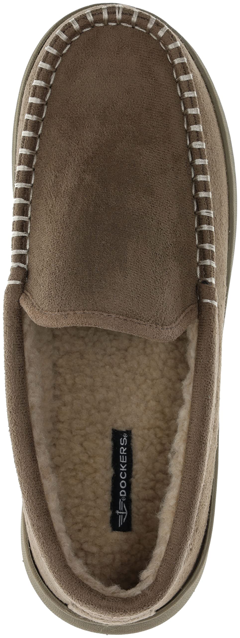 Dockers Men's Douglas Ultra-Light Moccasin Premium Slippers, Taupe, 11