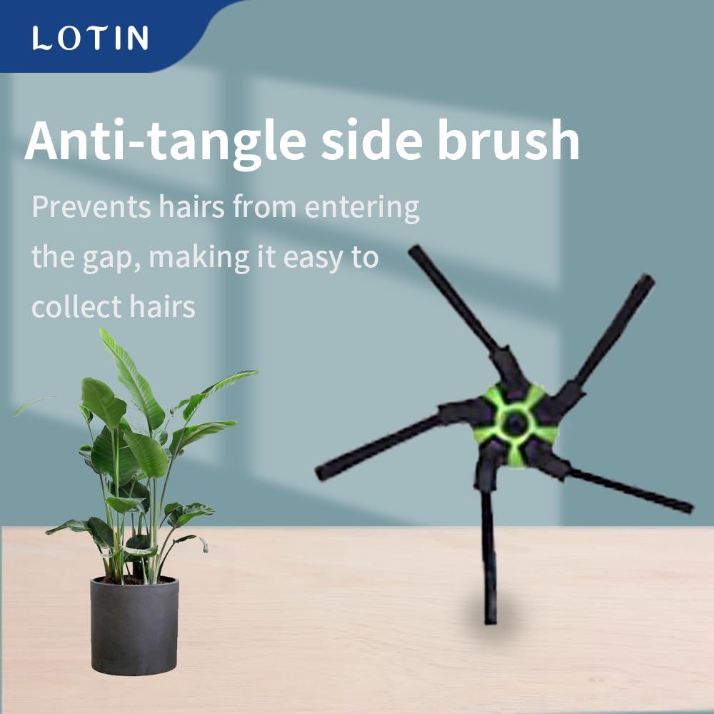 LOTIN Replacement Parts Kit Compatible with Roomba s9(9150),s9+(9550), Series Vacuum Cleaner.Pack of 2 Set of Multi-Surface Rubber Brushes,8 Side Brushes,8 Filters,10 Dust Bags,2 Tools …