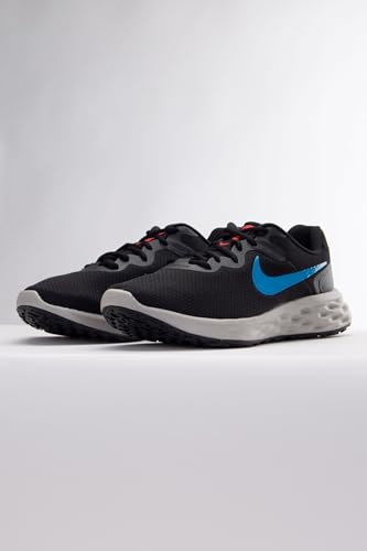 Nike Men's Low-Top Sneakers, Black Laser Blue Cobblestone, 11.5