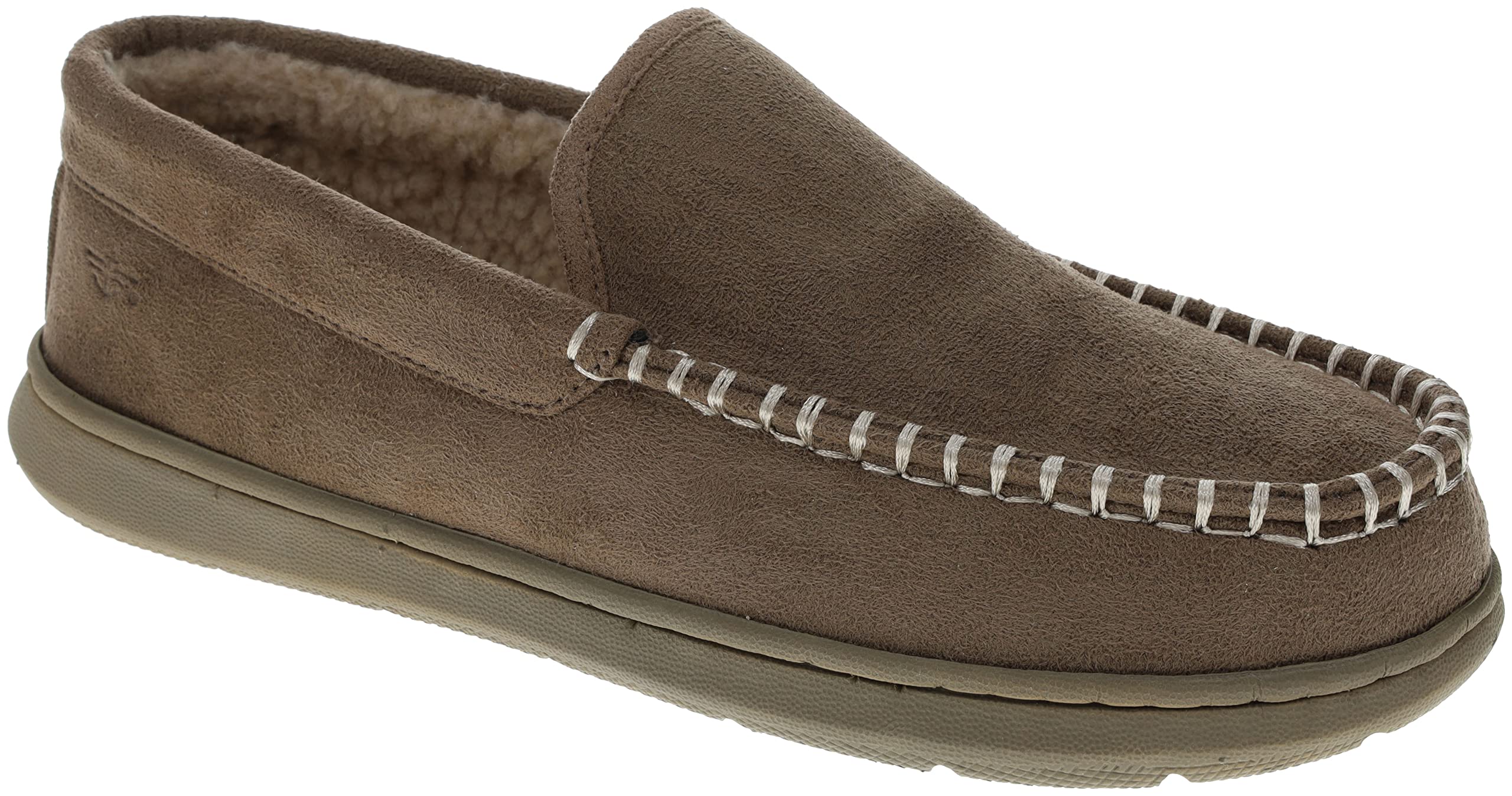 Dockers Men's Douglas Ultra-Light Moccasin Premium Slippers, Taupe, 11