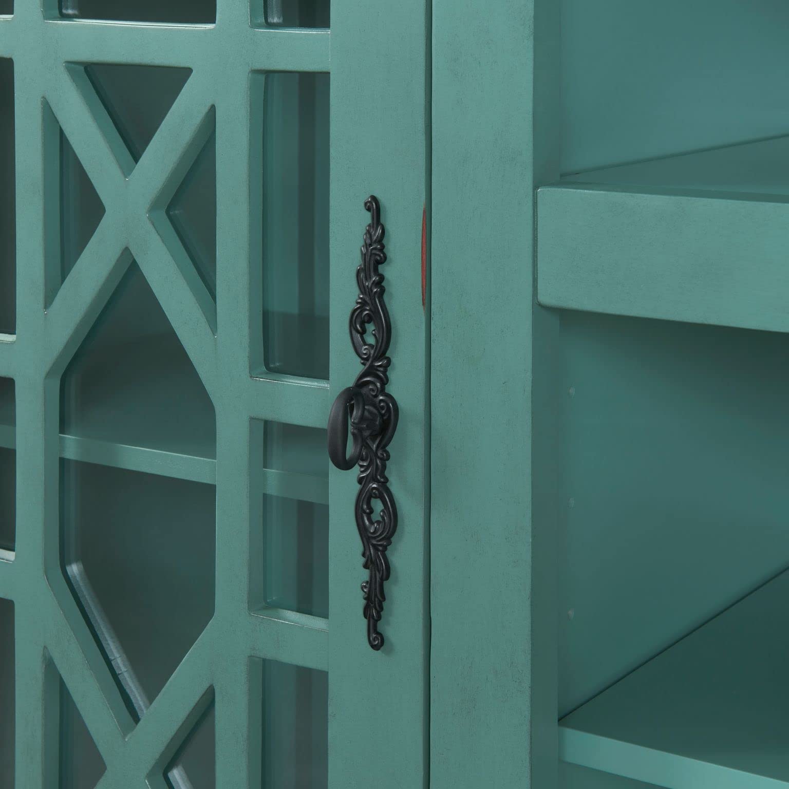Martin Svensson Home Elegant Antique Teal 2 Door 63" TV Stand
