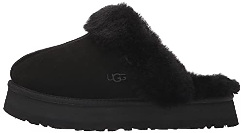 UGG Women's Disquette Slipper, Black, 8