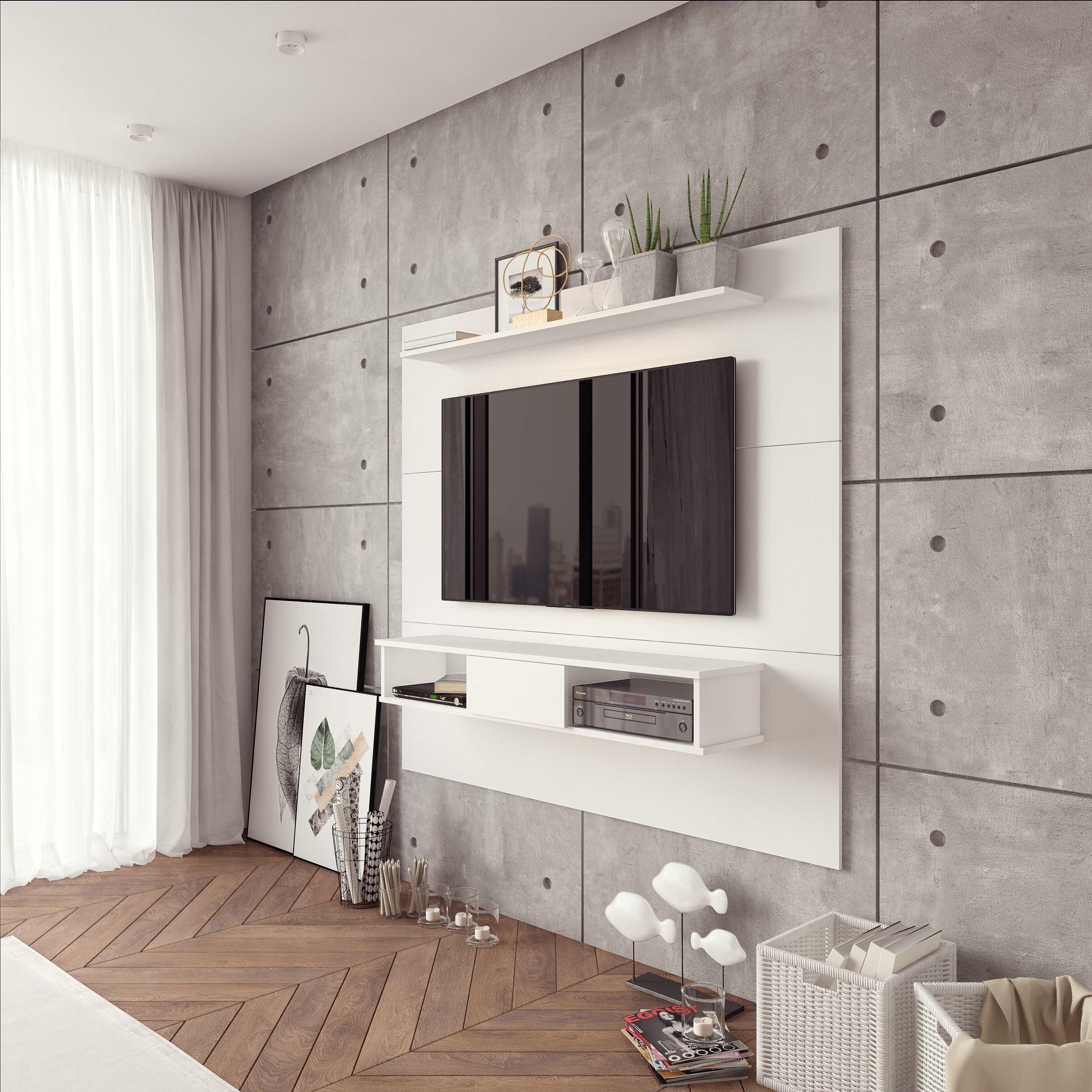 Midtown Concept 2-shelf 70-inch TV Board, White