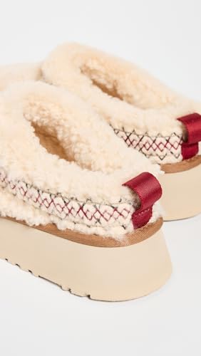UGG Women's Tazz Ugg Braid Slipper, Natural, 7
