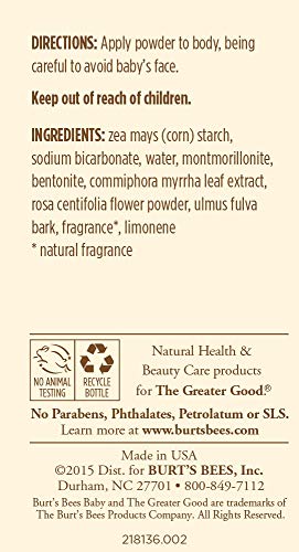 Burt's Bees Baby 100% Natural Dusting Talc-Free Baby Powder, 7.5 Oz