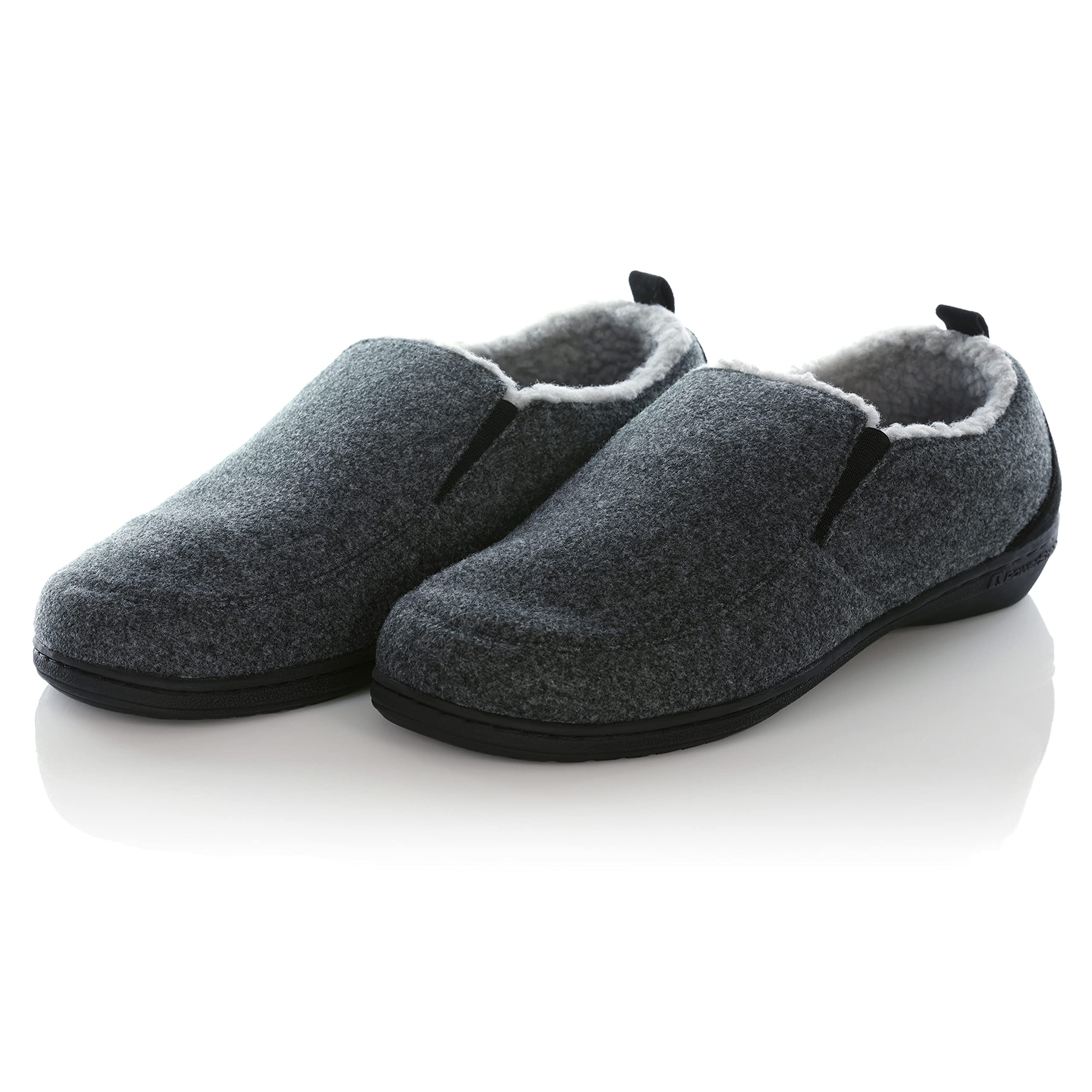Powerstep Men's 2022 Archwear, House Shoes, Orthotic Slippers with Arch Support, Dark Gray, 11