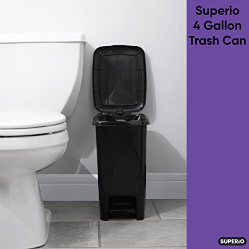 Superio Slim Pedal Trash Can (16 QT) (Beige)