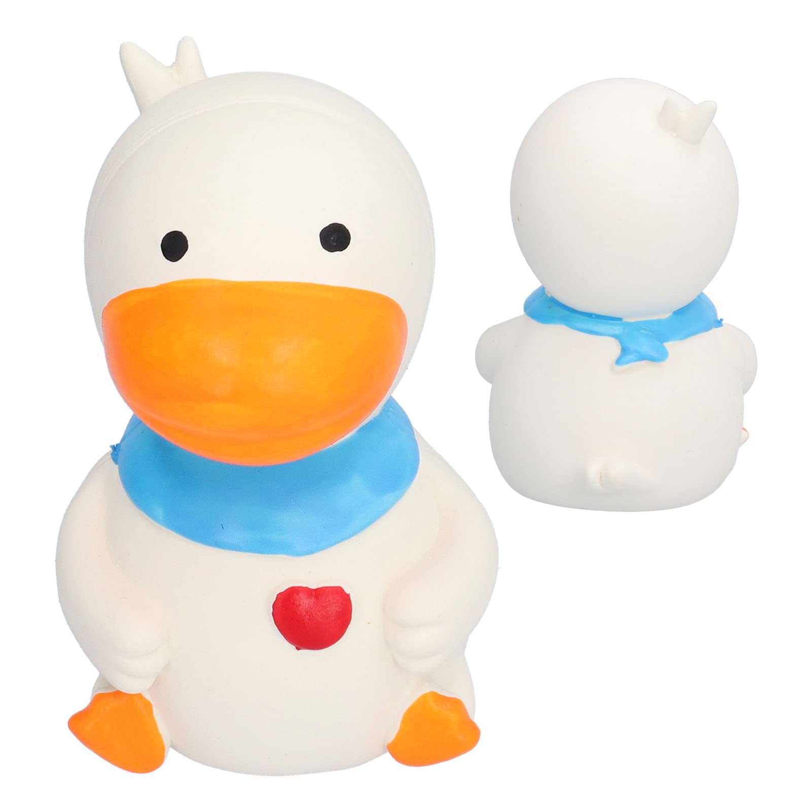 Latex Duck Dog, Interactive Funny Squeak Rubber Duck Dog Toys Cute for Puppy Chewing PlayingYellow (White)