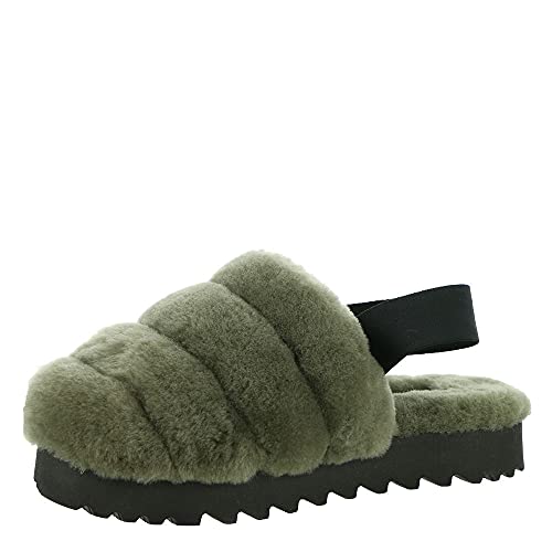 UGG Women's Super Fluff Slipper, Burnt Olive, 9