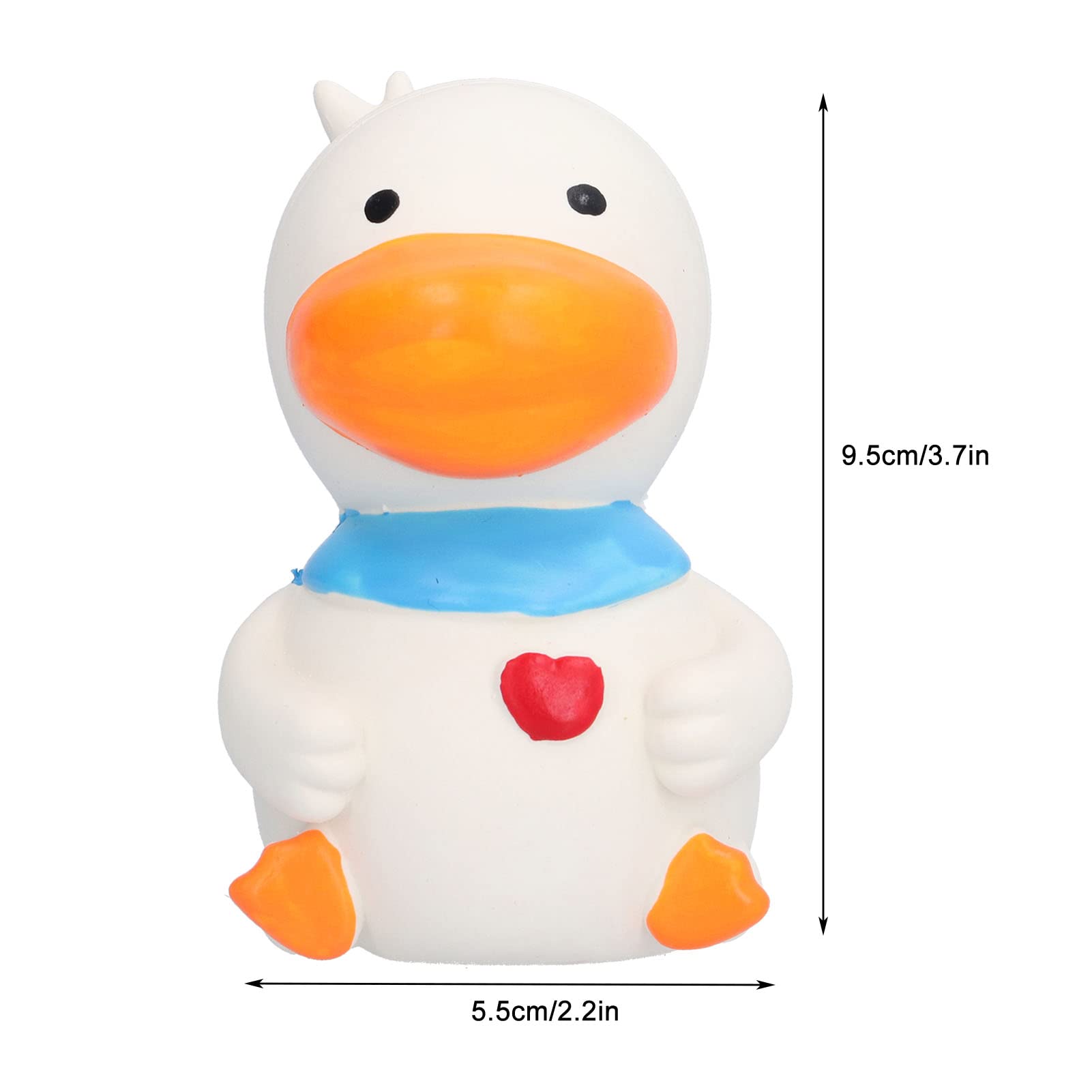 Latex Duck Dog, Interactive Funny Squeak Rubber Duck Dog Toys Cute for Puppy Chewing PlayingYellow (White)