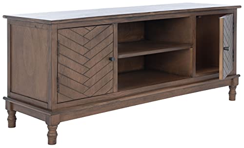SAFAVIEH Home Collection Magnolia Brown 2-Door 2-Shelf Media Stand (up to 55-inch Flat Screen TV)