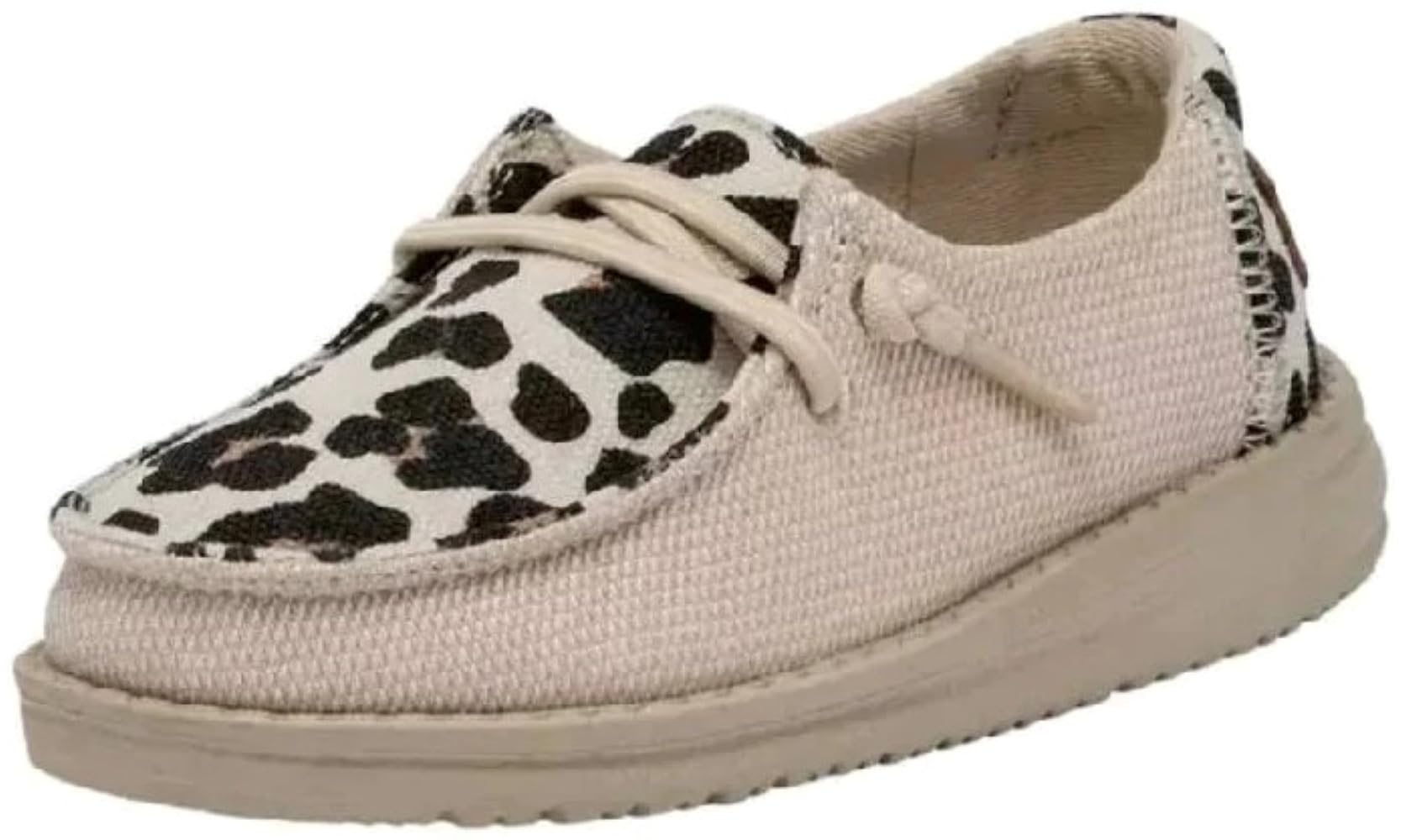 Hey Dude Girl's Wendy Youth Funk Leo Safari Size 2 | Girl’s Shoes | Girl’s Lace Up Loafers | Comfortable & Light-Weight