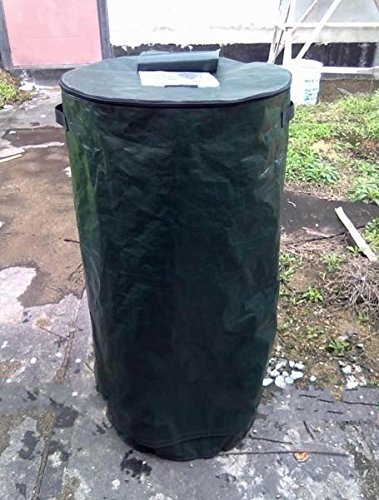 Ez4garden Reuseable Heavy Duty Garden Leaf Waste Bag Yard Compost Bin Composting Fruit Kitchen Waste Fermentation Cali Secrets Growers 40L,Dark Green