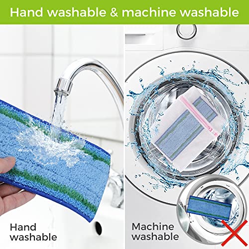 KVLZ Mop Pad Accessories for iRobot Braava Jet m6 Series Ultimate Robot Mop,Upgrade M6 Wet mop mat Washable and Reusable Robot Wet Mopping Pad Replacement Parts(Blue -4 Pack)