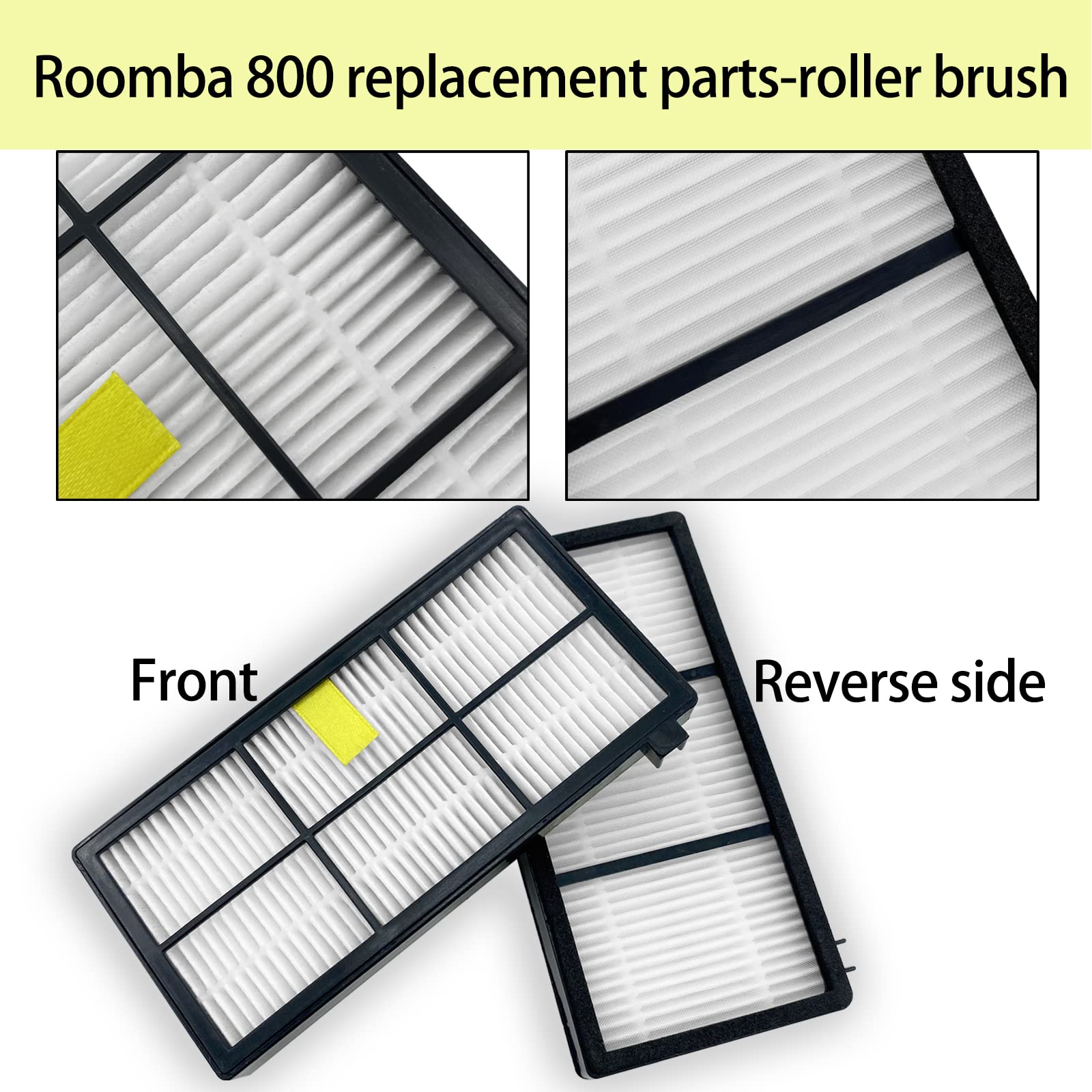 Replacement Parts for iRobot Roomba 800 900 Series 805 860 870 871 880 890 960 980 985 Vacuum Cleaner Accessories,10 HEPA filters, 10 side brushes, 3 roller brushes