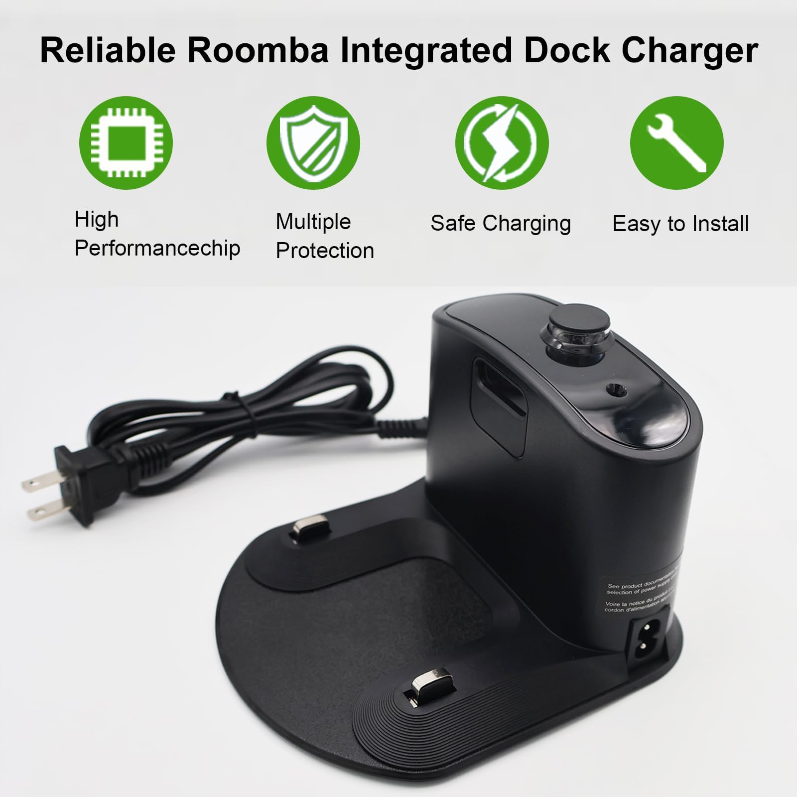 Roomba Charging Base, Roomba Charger Dock, Replacement Roomba Docking Station for irobot Roomba e5 e6 i8 i7 i6 i4 i3 i1 500 600 700 800 900 Series -Charger ADF-N1 17170 17064 4452369