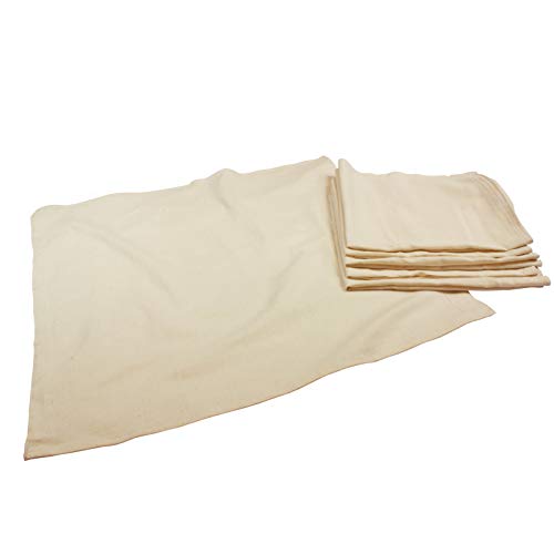OsoCozy Unbleached Birdseye Flat Cloth Diapers (6 Pack) - 27 x 27 Inches, One-Layer Flat Cloth Baby Nappies Made of Soft, Durable 100% Birdseye Weave Cotton