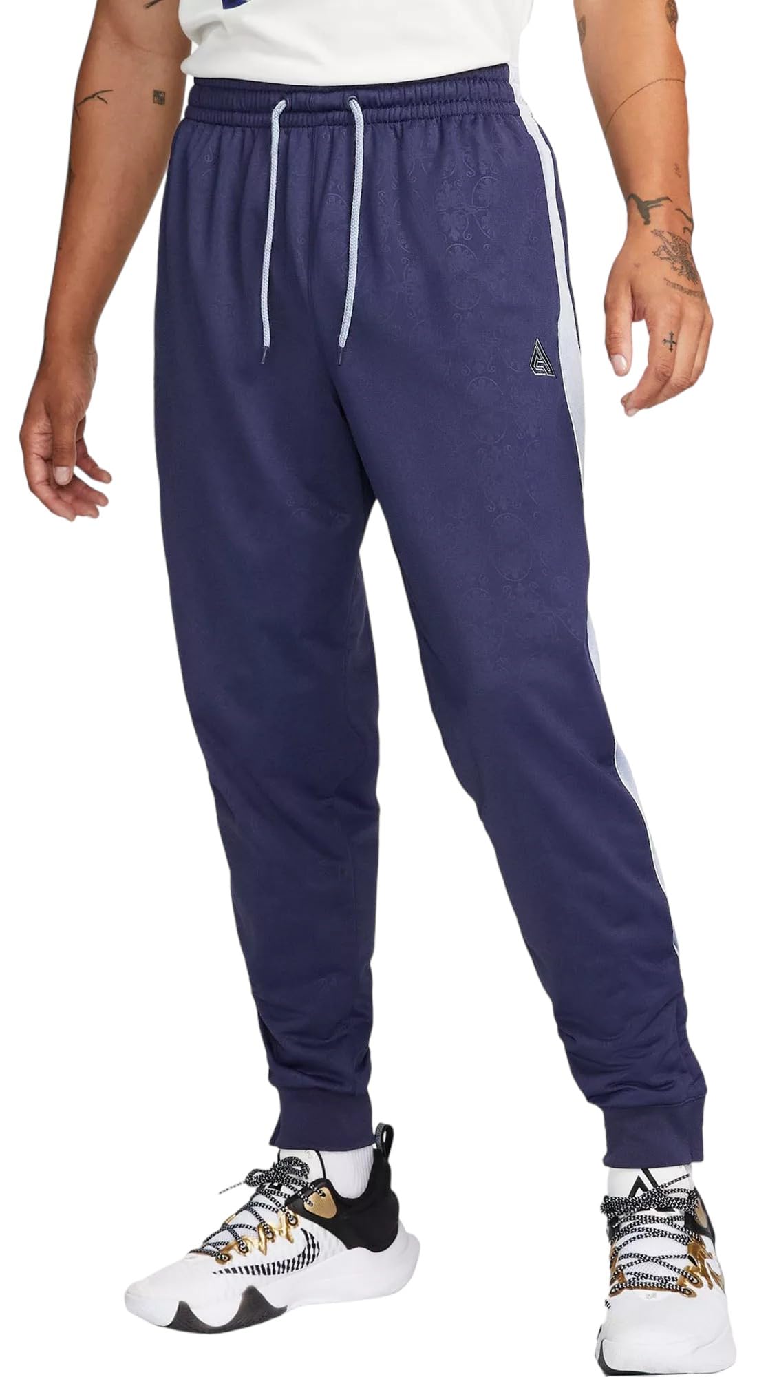 Nike Giannis Men's Lightweight Basketball Pants (Blackened Blue, Medium)