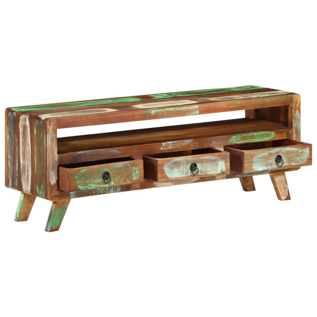 vidaXL TV Stand, TV Unit for Living Room, Sideboard with Storage, Entertainment Center Media Unit Cupboard, Multicolor Solid Reclaimed Wood