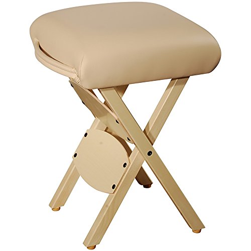 Master Massage Wooden Handy/Folding Massage Stool Cream, Beige