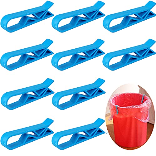 20Pcs Plastic Kitchen Garbage Bin Clip, Washroom Trash Can Bag Clips, Waste Basket Garbage Bin Clamp,Rubbish Bag Clip,Sturdy Anti-Slip Fixation Clip Holder