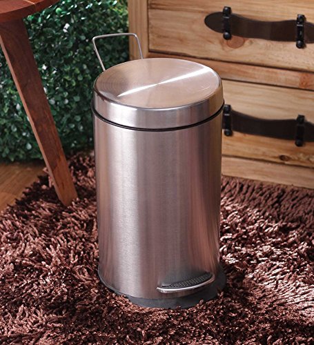 King International 1.3 Gallon Step Bathroom Trash Can, bathroom garbage can, bathroom trash can with lid Inside Removable Bucket, 7''X10'', bathroom accessories set, Wastebasket, Garbage Container Bin
