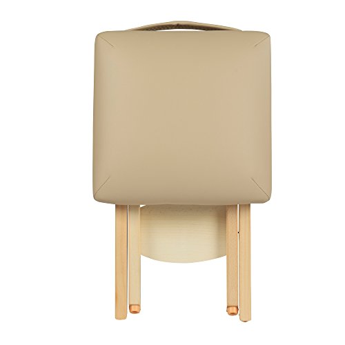 Master Massage Wooden Handy/Folding Massage Stool Cream, Beige