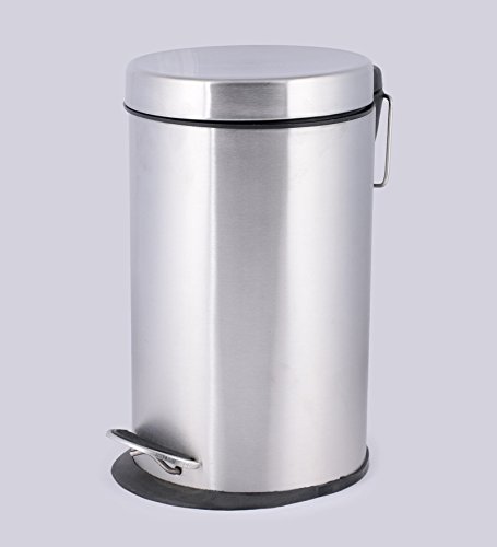 King International 1.3 Gallon Step Bathroom Trash Can, bathroom garbage can, bathroom trash can with lid Inside Removable Bucket, 7''X10'', bathroom accessories set, Wastebasket, Garbage Container Bin