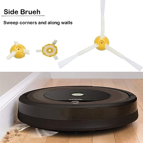 ECOMAID Replacement Parts Compatible for iRobot Roomba 675 671 677 645 655 Robot Vacuum Parts Accessories Kit,2 Sets Multi-Surface Brushes,6 HEPA Filters,6 Side Brushes with Cleaning Tools