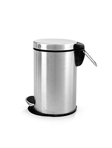King International 1.3 Gallon Step Bathroom Trash Can, bathroom garbage can, bathroom trash can with lid Inside Removable Bucket, 7''X10'', bathroom accessories set, Wastebasket, Garbage Container Bin
