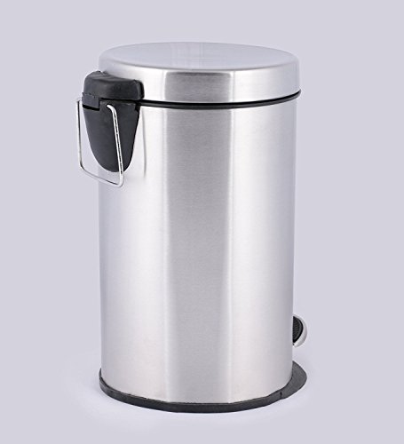 King International 1.3 Gallon Step Bathroom Trash Can, bathroom garbage can, bathroom trash can with lid Inside Removable Bucket, 7''X10'', bathroom accessories set, Wastebasket, Garbage Container Bin