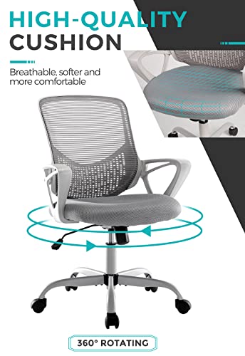 Ergonomic Office Chair Mesh Back Office Desk Chair Computer Chair Mid Back Task Chair for Home Office Gaming