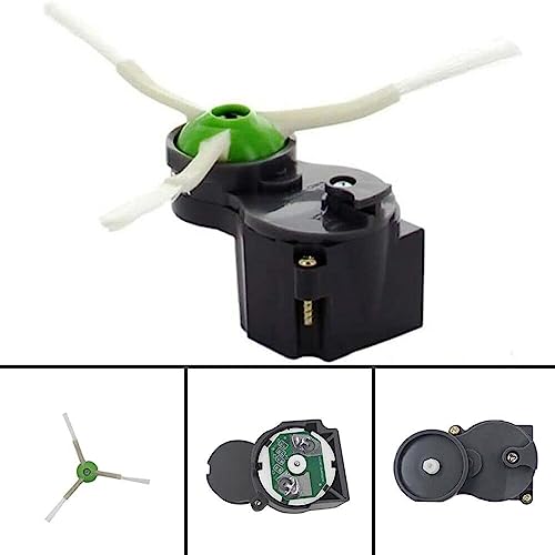 Side Brush Module Motor for iRobot Roomba 500 600 700 800 900 I3 E5 E6 I3 I4 I5 I6 I7 I8 J7 Series Robot Vacuum Cleaner, Replacement Parts (Motor Module + Side Brush)