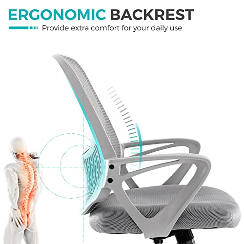 Ergonomic Office Chair Mesh Back Office Desk Chair Computer Chair Mid Back Task Chair for Home Office Gaming