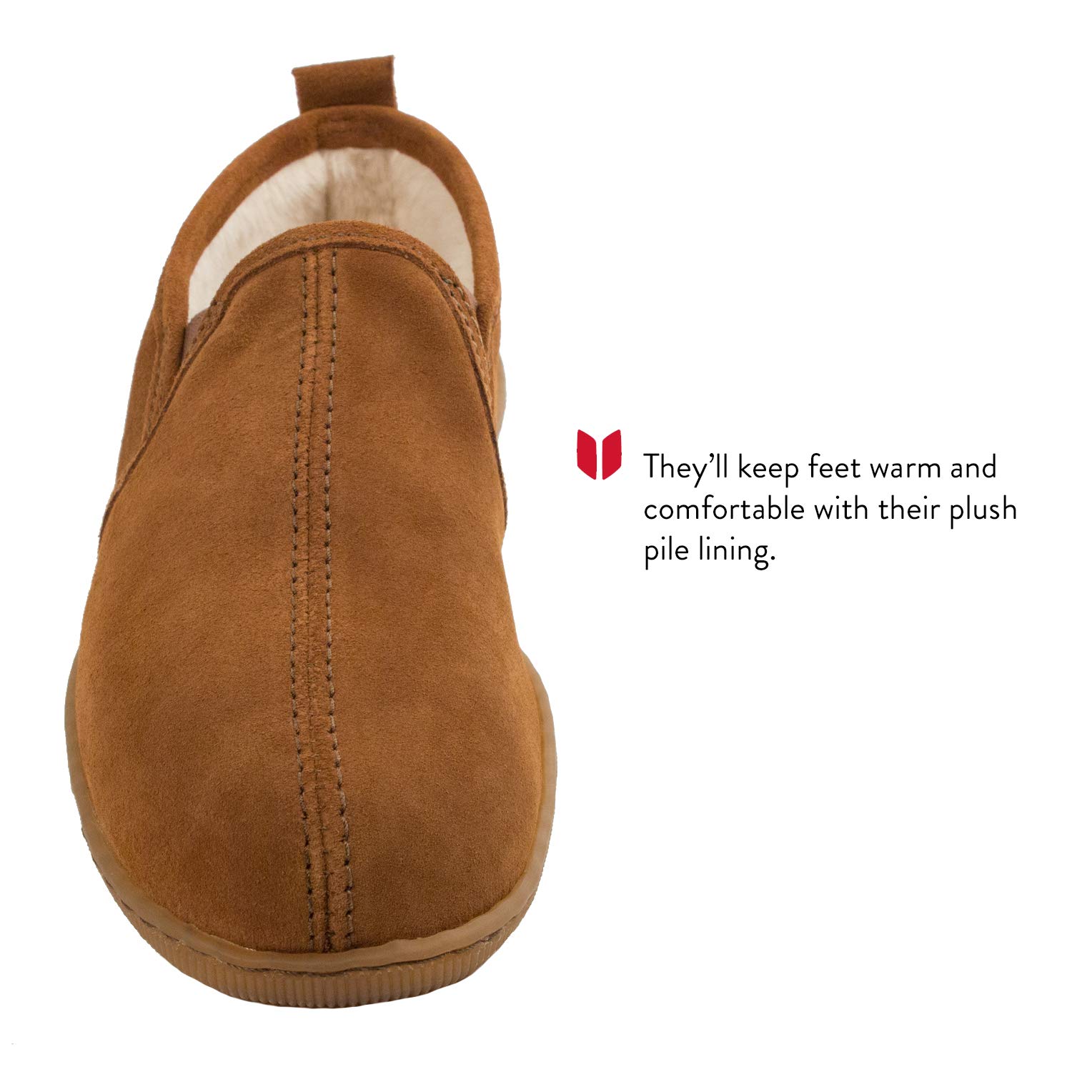 Minnetonka Men's Pile Lined Romeo Slipper, Brown, 10 M US