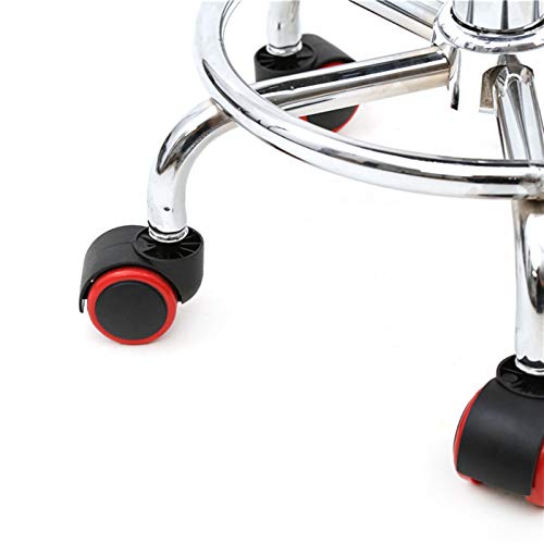 Round Shape Modern Adjustable Salon Stool Rolling Swivel Stool Chair with Back and Foot Rest Saddle Stool Chair for Drafting Work SPA Bar Beauty Massage Dental Clinic Home Office Use Black
