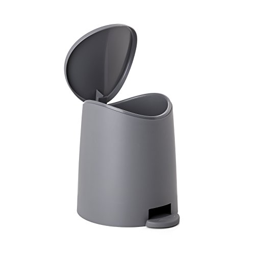 Tatay Standard Bathroom Pedal Bin, 3L, Grey, One Size