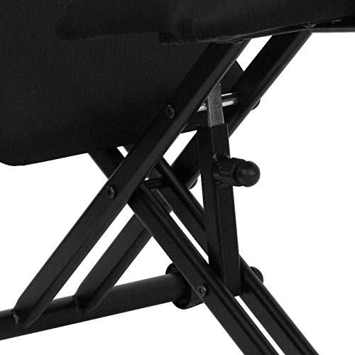 Flash Furniture Ergonomic Kneeling Office Chair with Back in Black Mesh and Fabric