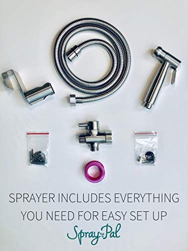 Spray Pal Cloth Diaper Sprayer and Splatter Shield Bundle - Includes Best Patented Shield and Premium Adjustable Diapers Sprayer - Pre-Rinse Messy Laundry and Prevent Mess