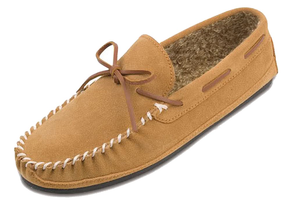 Minnetonka Men's Casey Moccasin Slippers Cinnamon 11 M