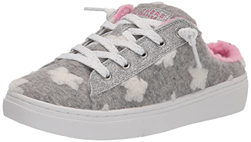 Skechers Kids Girls Street Goldie-Generation Cozy Sneaker, Grey/Pink, 2 Little Kid