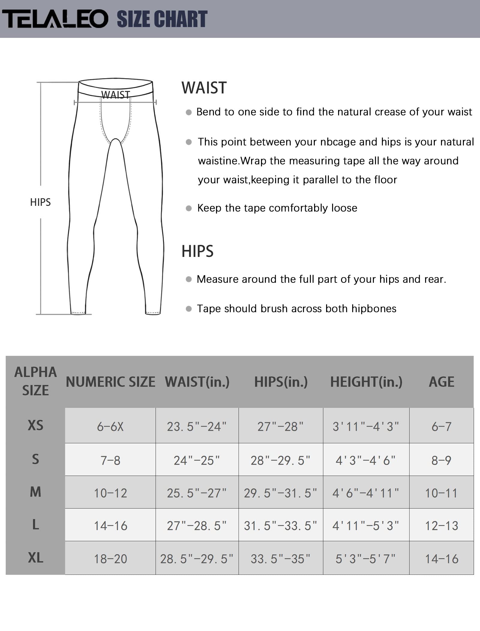 TELALEO 1 Pack Boys' Youth Compression Leggings Pants Tights Athletic Base Layer for Running Hockey Basketball Black S