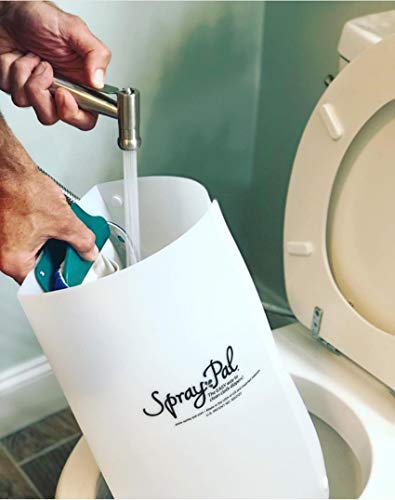 Spray Pal Cloth Diaper Sprayer and Splatter Shield Bundle - Includes Best Patented Shield and Premium Adjustable Diapers Sprayer - Pre-Rinse Messy Laundry and Prevent Mess