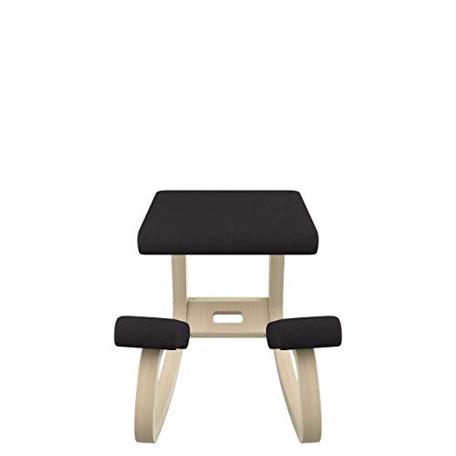 Varier Variable Balans The Original Ergonomic Kneeling Chair for Home Office (Black Revive Fabric with Natural Ash Base)