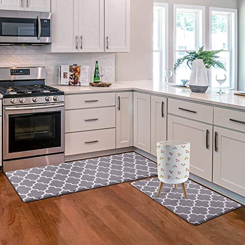 7L/1.8 Gallon Garbage Can with Press Top Lid simple cherry seamless in light delicate colors Fruit repeat texture Trash Bin with Wooden Legs Dog Proof Round Trash Can for Kitchen Outdoor Bathroom