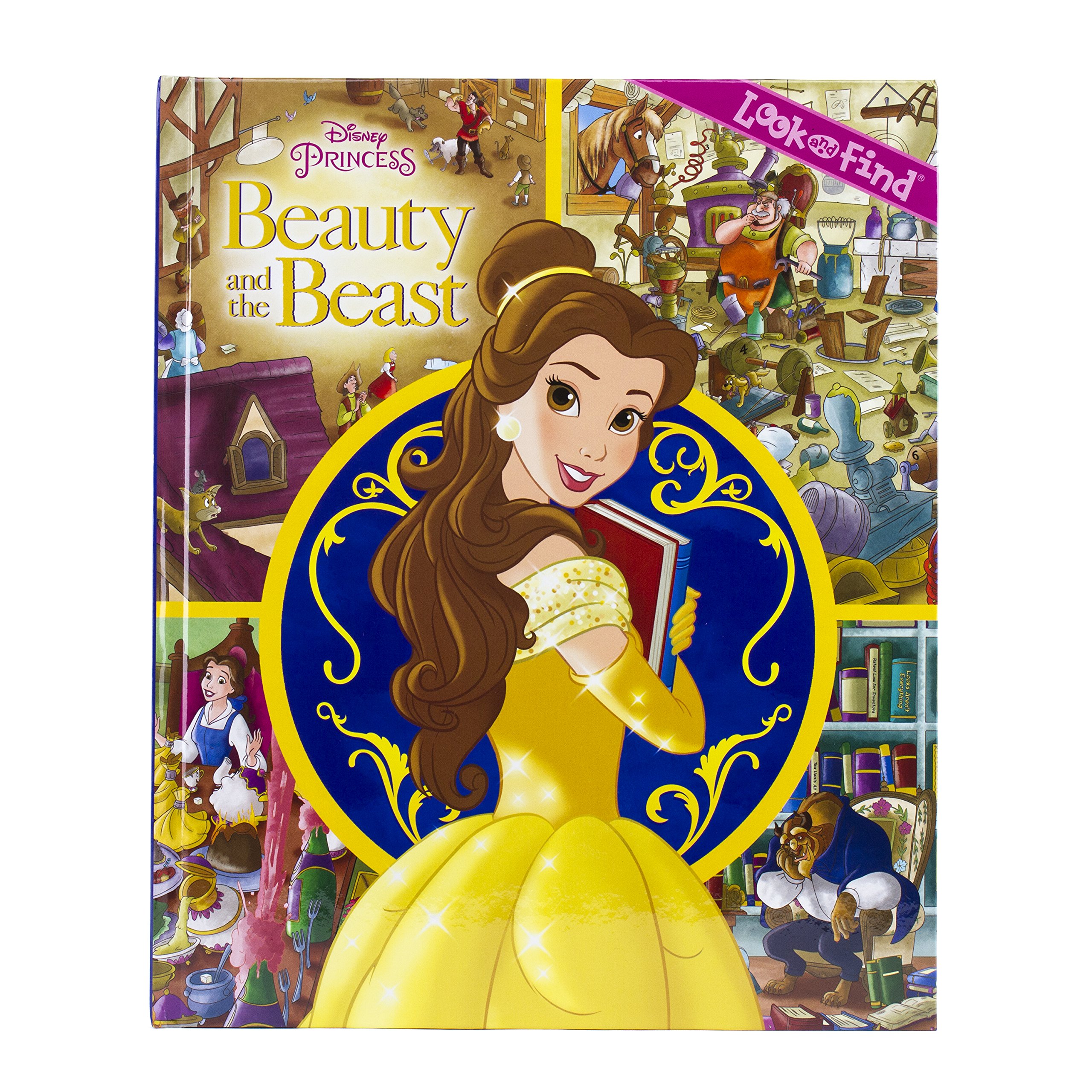 Disney Princess and Moana 4-Book Look and Find Collection with Slipcase PI Kids