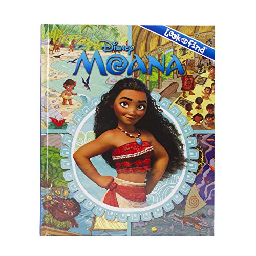 Disney Princess and Moana 4-Book Look and Find Collection with Slipcase PI Kids